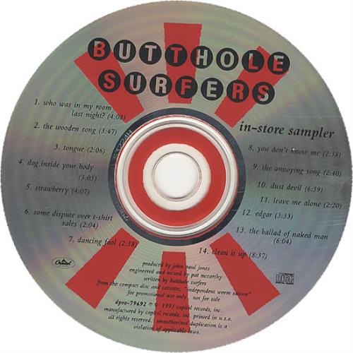 Butthole Surfers In-Store Sampler US Promo CD album (CDLP) (282534)