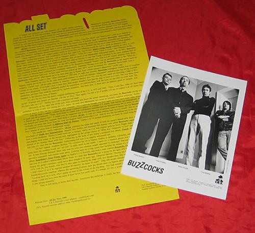 Buzzcocks All Set US Promo media press pack (388710) PRESS PACK