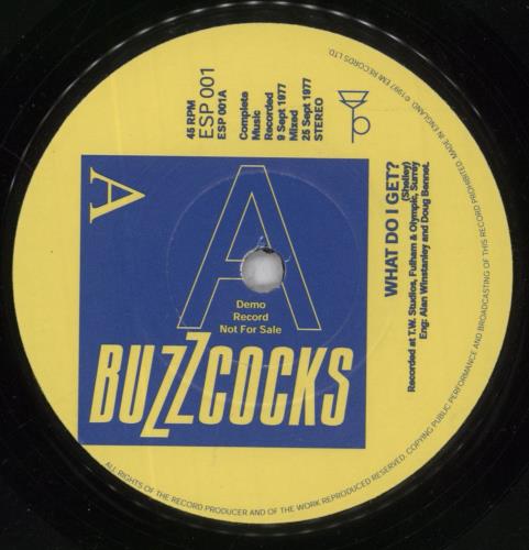 Buzzcocks What Do I Get? - A-Label UK Promo 7" vinyl single (7 inch ...