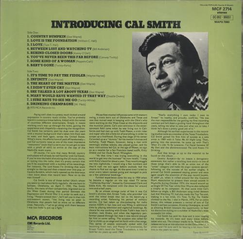 Cal Smith Introducing Cal Smith UK vinyl LP album (LP record) (457285)