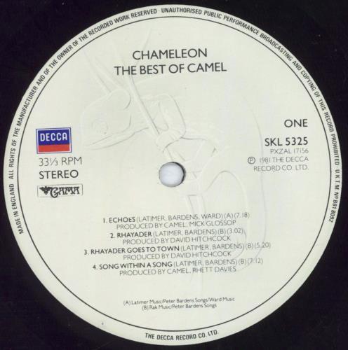 Camel Chameleon - The Best Of Camel - EX UK vinyl LP album (LP record ...