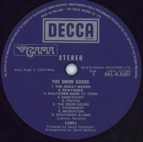 Camel The Snow Goose - 2nd - EX UK vinyl LP album (LP record) (802675)
