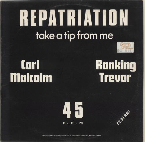 Carl Malcolm Repatriation UK 12" vinyl single (12 inch record / Maxi ...