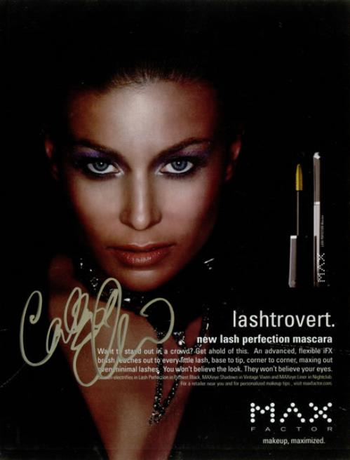 Carmen Electra Max Factor Advert - Signed Magazine Page US memorabilia ...