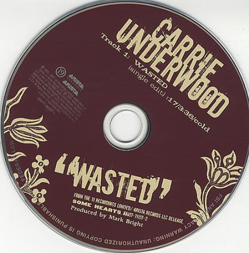 Carrie Underwood Wasted US Promo CD single (CD5 / 5") (397606)