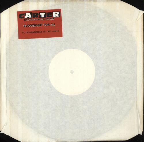 Carter USM Bloodsport For All UK Promo 12" vinyl single (12 inch record ...