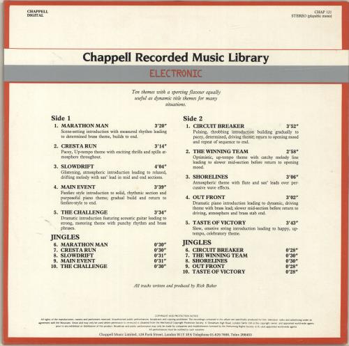Chappell Library Electronic UK 3-LP vinyl record set (Triple LP Album ...