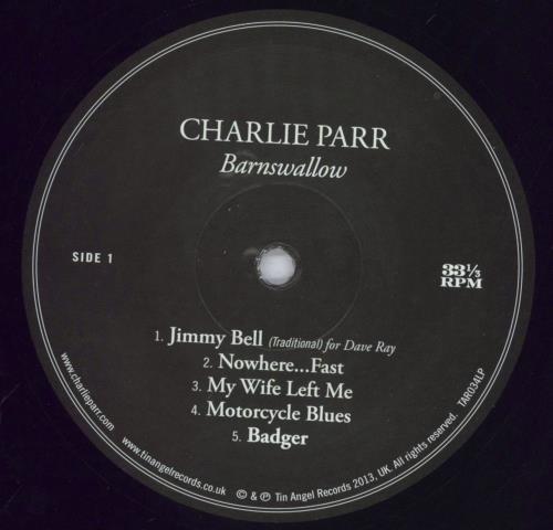 Charlie Parr Barnswallow US vinyl LP album (LP record) (830438)