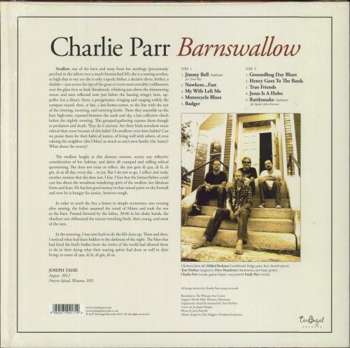 Charlie Parr Barnswallow US vinyl LP album (LP record) (830438)