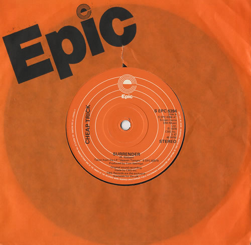 Cheap Trick Surrender Dutch 7" vinyl single (7 inch record / 45) (448013)
