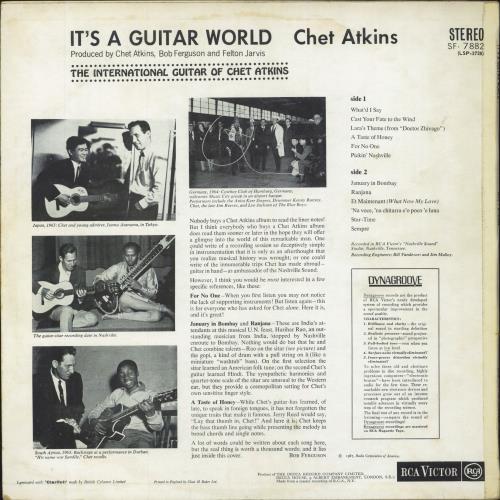 Chet Atkins It's A Guitar World UK vinyl LP album (LP record) (797344)
