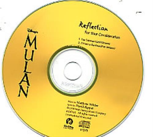 Christina Aguilera Reflection - on Mulan OST Academy Awards US Promo CD ...