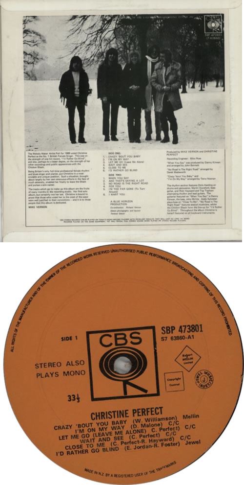 Christine Perfect Christine Perfect New Zealand vinyl LP album (LP ...