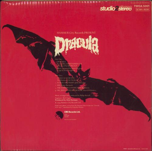 Christopher Lee Hammer Presents Dracula - EX UK vinyl LP album (LP record) (808378)