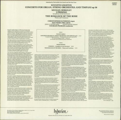 Christopher Rathbone Kenneth Leighton: Organ Concerto / Michael ...