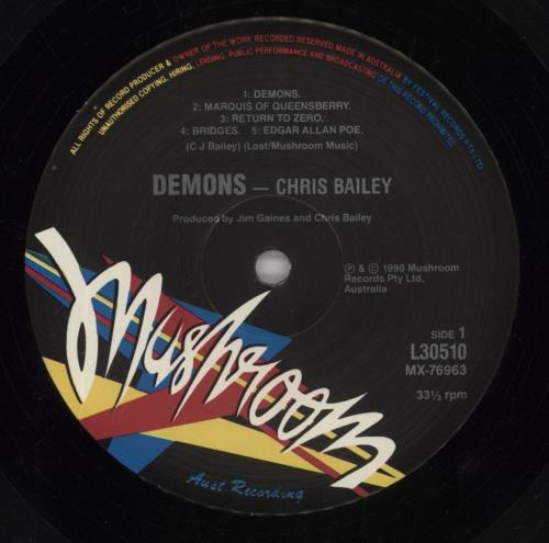 Chris Bailey Demons Australian vinyl LP album (LP record) (863177)