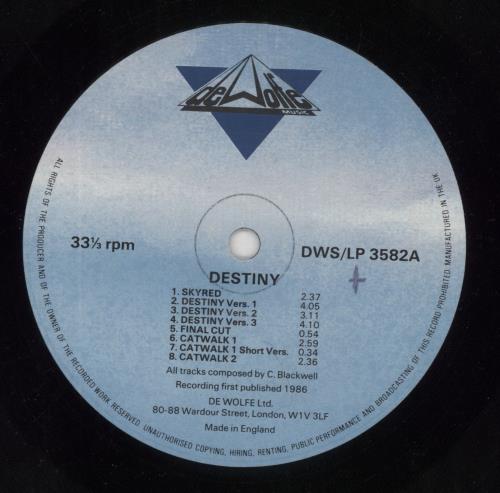 Chris Blackwell Destiny UK vinyl LP album (LP record) (849829)