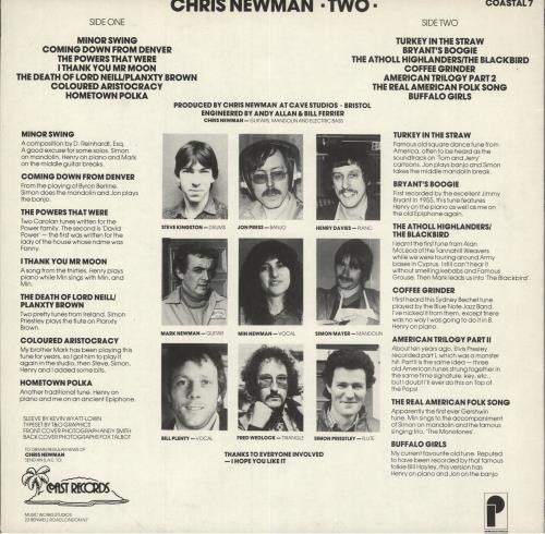 Chris Newman TWO UK vinyl LP album (LP record) (749758)