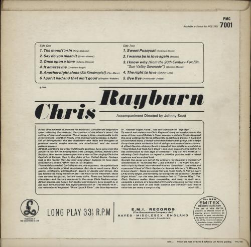 Chris Rayburn Chris Rayburn UK vinyl LP album (LP record) (751811)