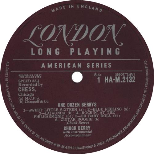 Chuck Berry One Dozen Berrys UK vinyl LP album (LP record) (595202)