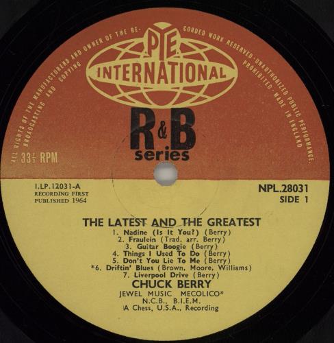 Chuck Berry The Latest And The Greatest... UK vinyl LP album (LP record ...