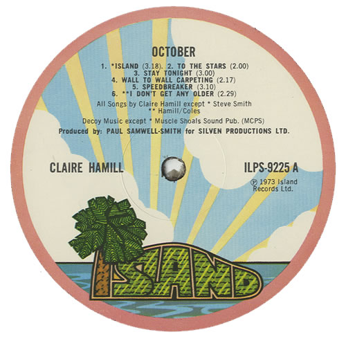 Claire Hamill October - EX UK vinyl LP album (LP record) (272630)