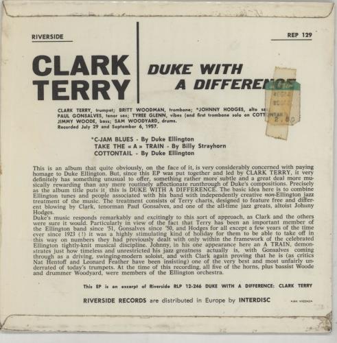 Clark Terry Duke With A Difference EP US 7" vinyl single (7 inch record ...