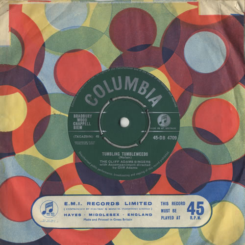 Cliff Adams Tumbling Tumbleweeds UK 7" vinyl single (7 inch record / 45 ...
