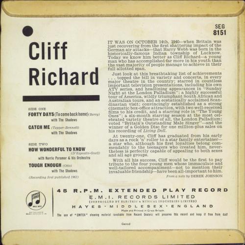 Cliff Richard Cliff Richard No.1 UK 7" vinyl single (7 inch record / 45 ...
