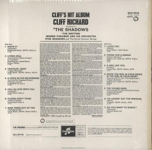 Cliff Richard Cliff's Hit Album - Two Box UK vinyl LP album (LP record ...