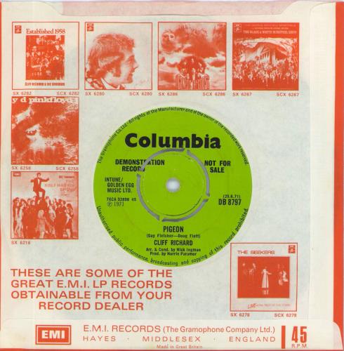Cliff Richard Flying Machine UK Promo 7" vinyl single (7 inch record ...