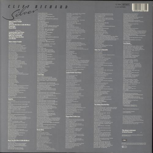 Cliff Richard Silver German vinyl LP album (LP record) (820705)