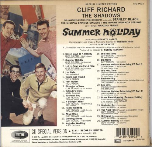 Cliff Richard Summer Holiday - EX UK CD album (CDLP) (702337)