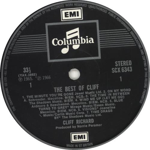 Cliff Richard The Best Of Cliff - 3rd UK vinyl LP album (LP record ...
