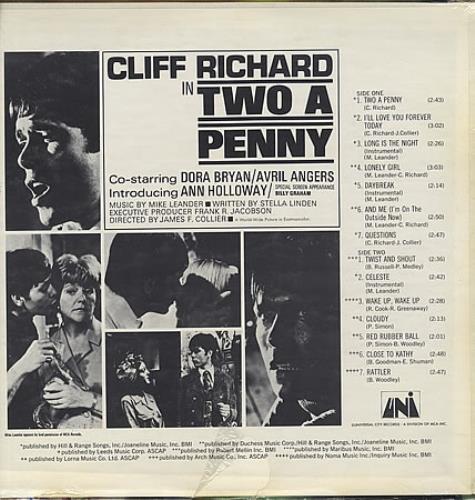 Cliff Richard Two A Penny - Sealed US vinyl LP album (LP record) (390670)
