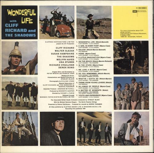 Cliff Richard Wonderful Life Dutch vinyl LP album (LP record) (240583)