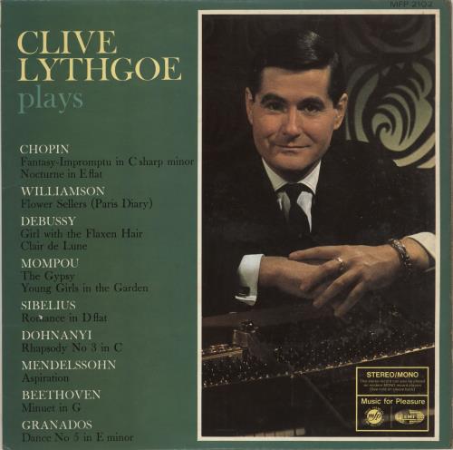 Clive Lythgoe Clive Lythgoe Plays UK vinyl LP album (LP record) (713919)