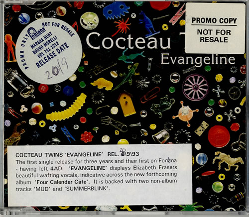 Cocteau Twins Evangeline UK Promo CD single (CD5 / 5") (35731)