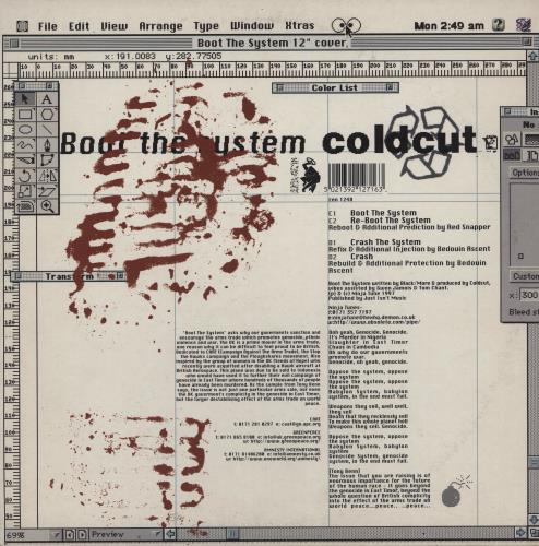Coldcut Atomic Moog 2000 / Boot The System UK 12" vinyl single (12 inch ...