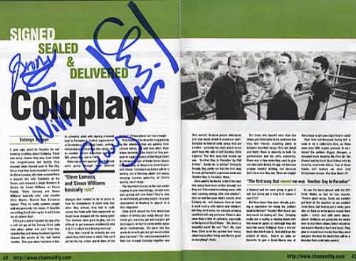 Coldplay The Fly Magazine - Fully Autographed! UK magazine (317334)