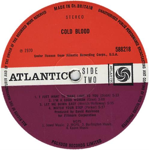 Cold Blood Cold Blood UK vinyl LP album (LP record) (409982)