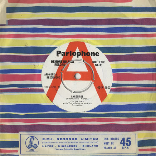 Colin Day Angelique UK Promo 7" vinyl single (7 inch record / 45) (484126)