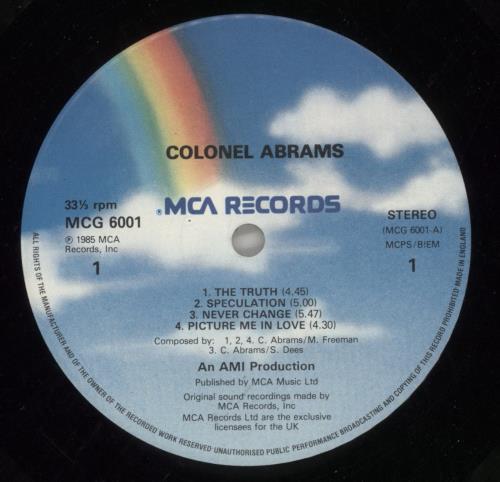Colonel Abrams Colonel Abrams UK vinyl LP album (LP record) (245860)
