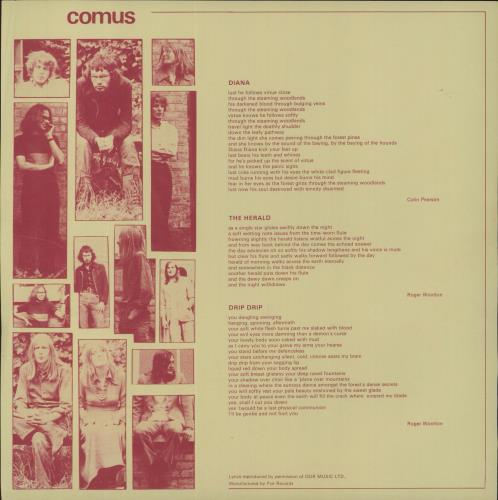 Comus First Utterance - EX UK vinyl LP album (LP record) (579324)