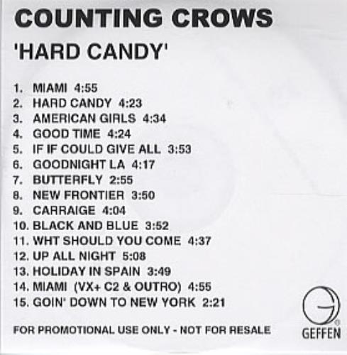 Counting Crows Hard Candy UK Promo CD-R acetate (214100)