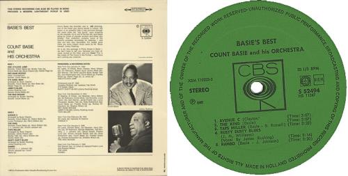 Count Basie Basie's Best! Dutch vinyl LP album (LP record) (373378)