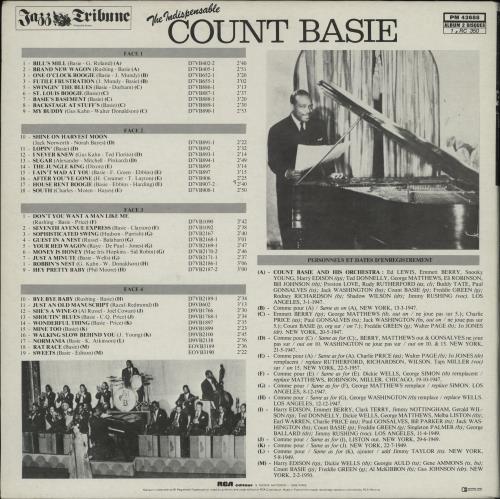 Count Basie The Indispensable Count Basie French 2-LP vinyl record set ...
