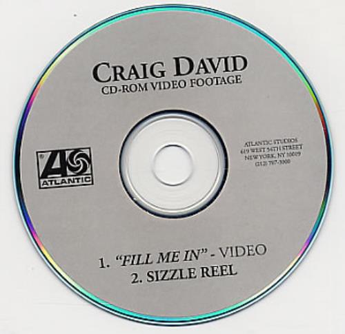 Craig David Fill Me In US Promo CD-ROM (188798)