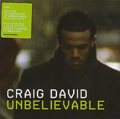 Craig David Unbelievable UK 2-CD single set (Double CD single) (351640)