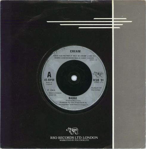 Cream Badge UK 7" vinyl single (7 inch record / 45) (770836)